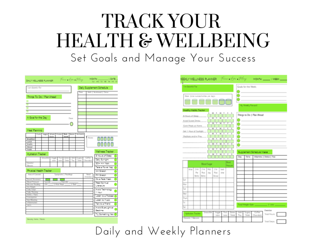 Wellness Planner Bundle (Green) | Journals & Planners